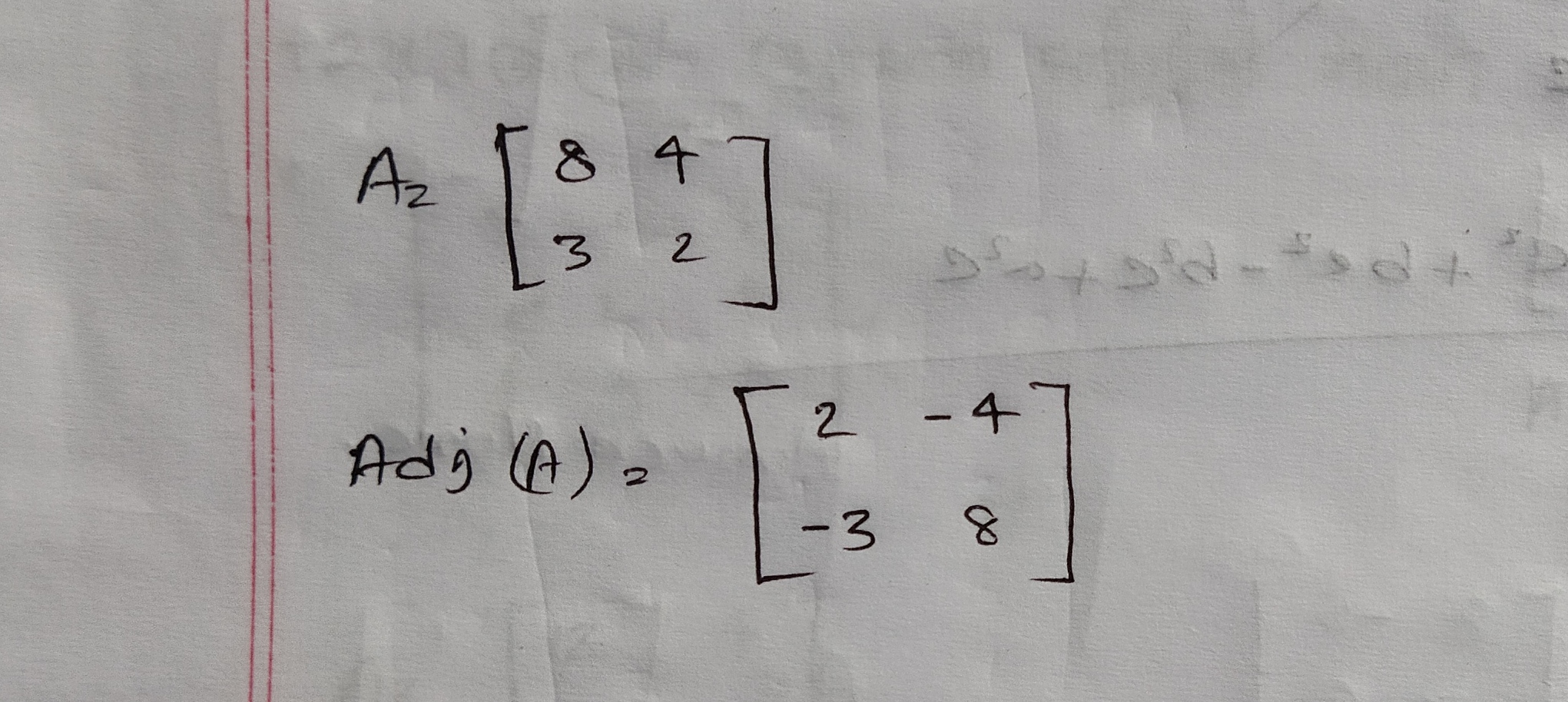 \( A = \left [ \begin{matrix} 8 & 4 \\ 3 & 2 \end{matrix} \right ...